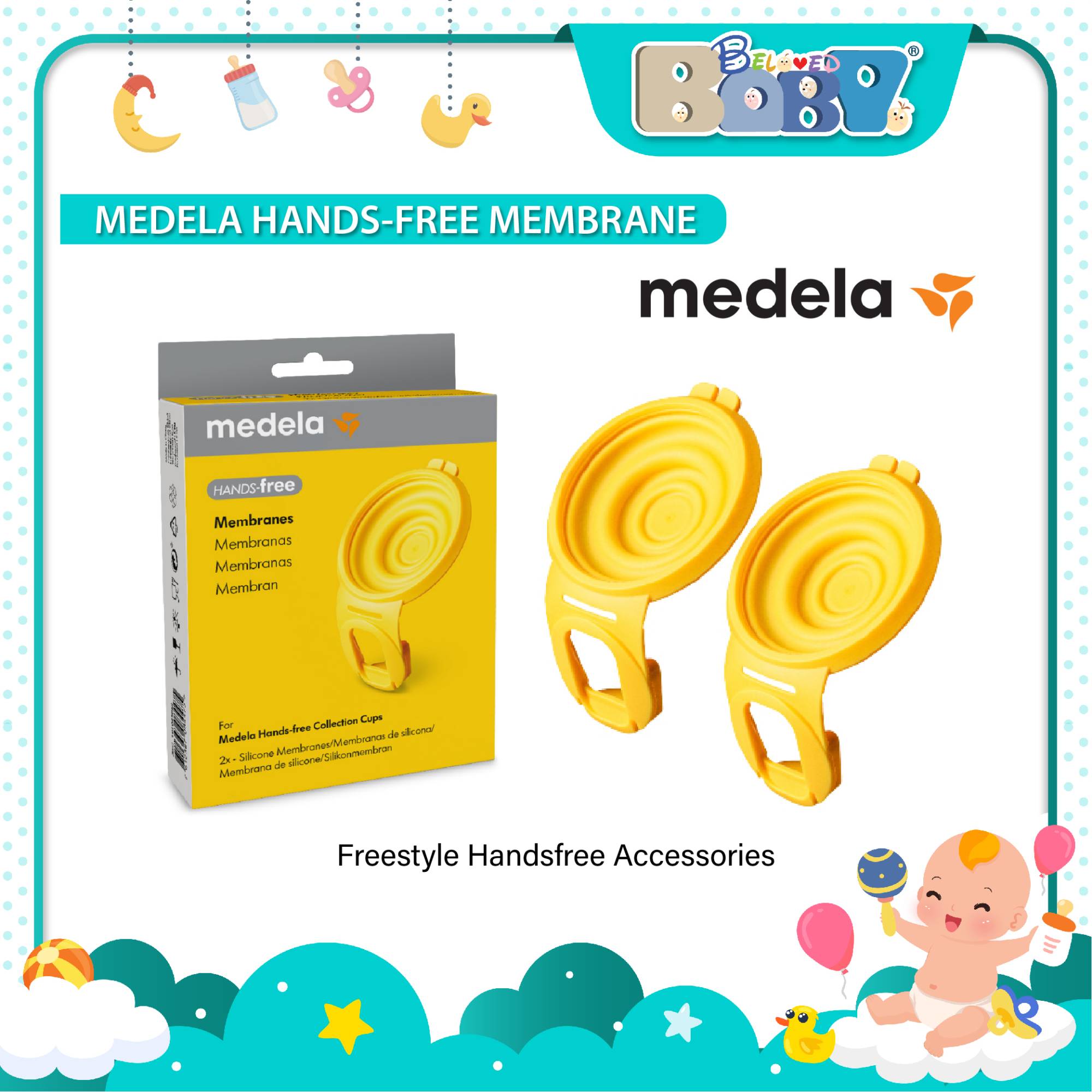 Handsfree Cup Medela Membranes For Hands-free Collection Cups, 2-pack ...